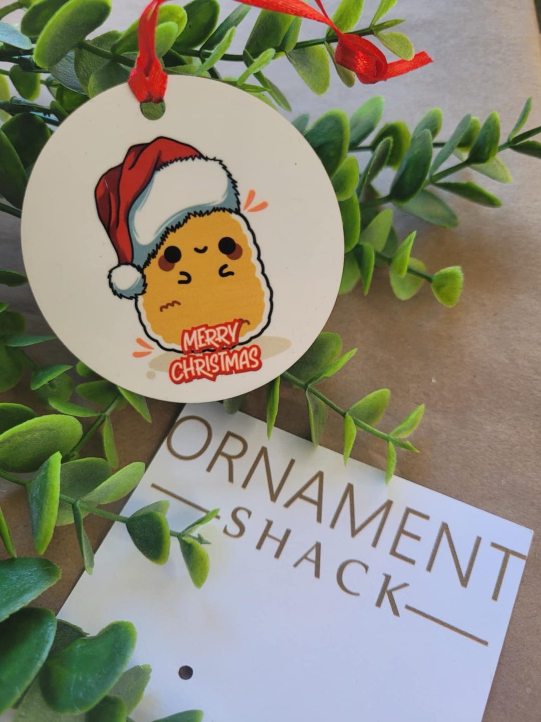 2.75” Nugget Merry Christmas Ornament | Nugget | Wooden - Etsy