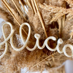 Custom Knitted Sign Made in Ukraine, Personalised Baby Name, Tricotin ...