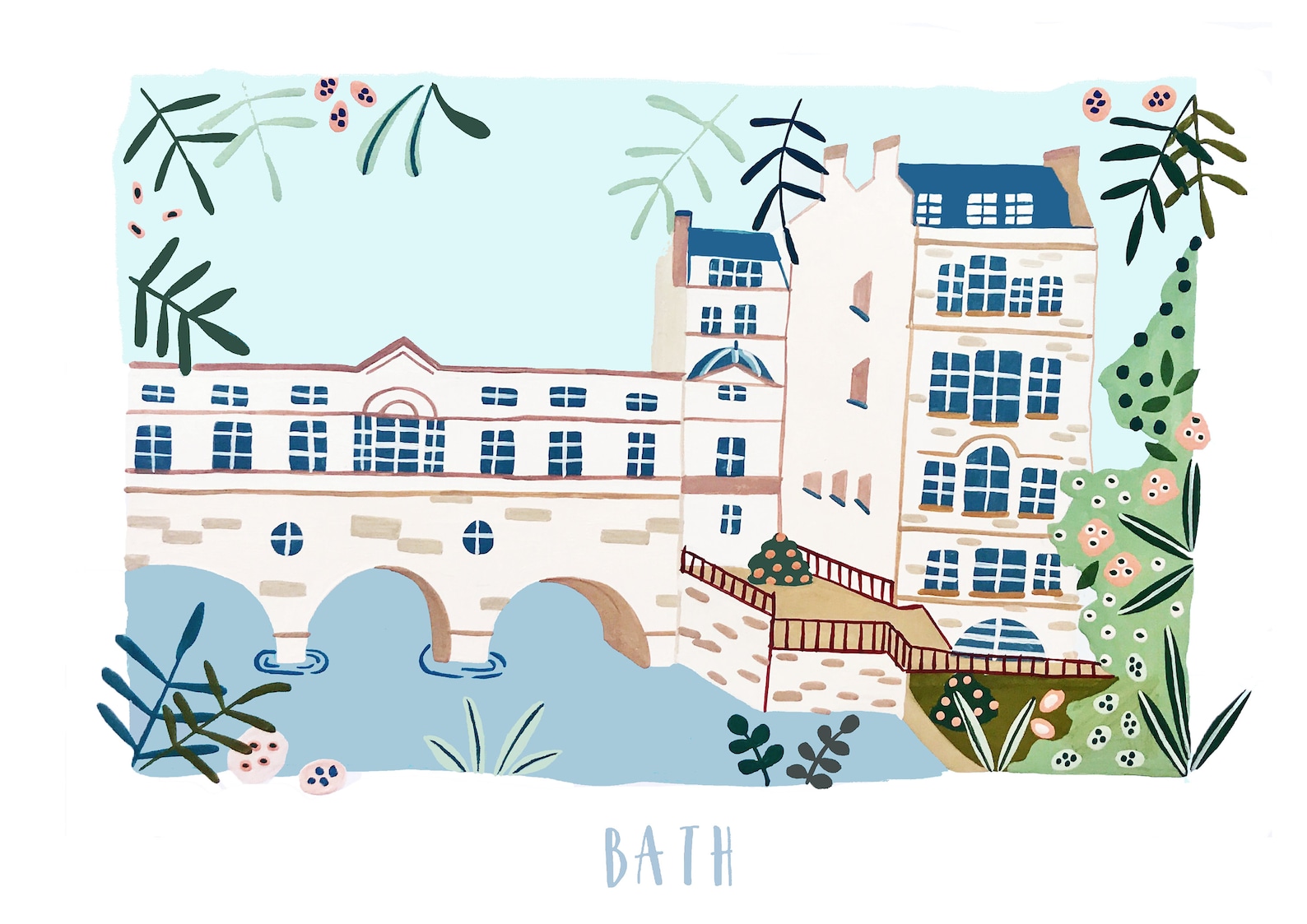 Bath City Print / Bath / Somerset / City Print / Bath Wall Art ...