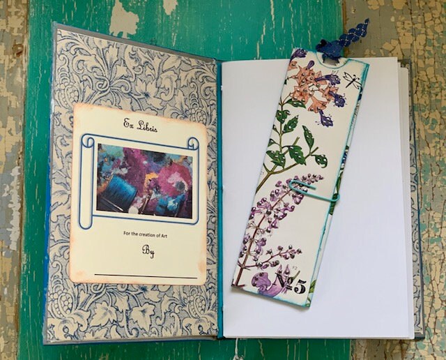 Blue Art Journal Mixed Media Design Cover Writing Journal - Etsy