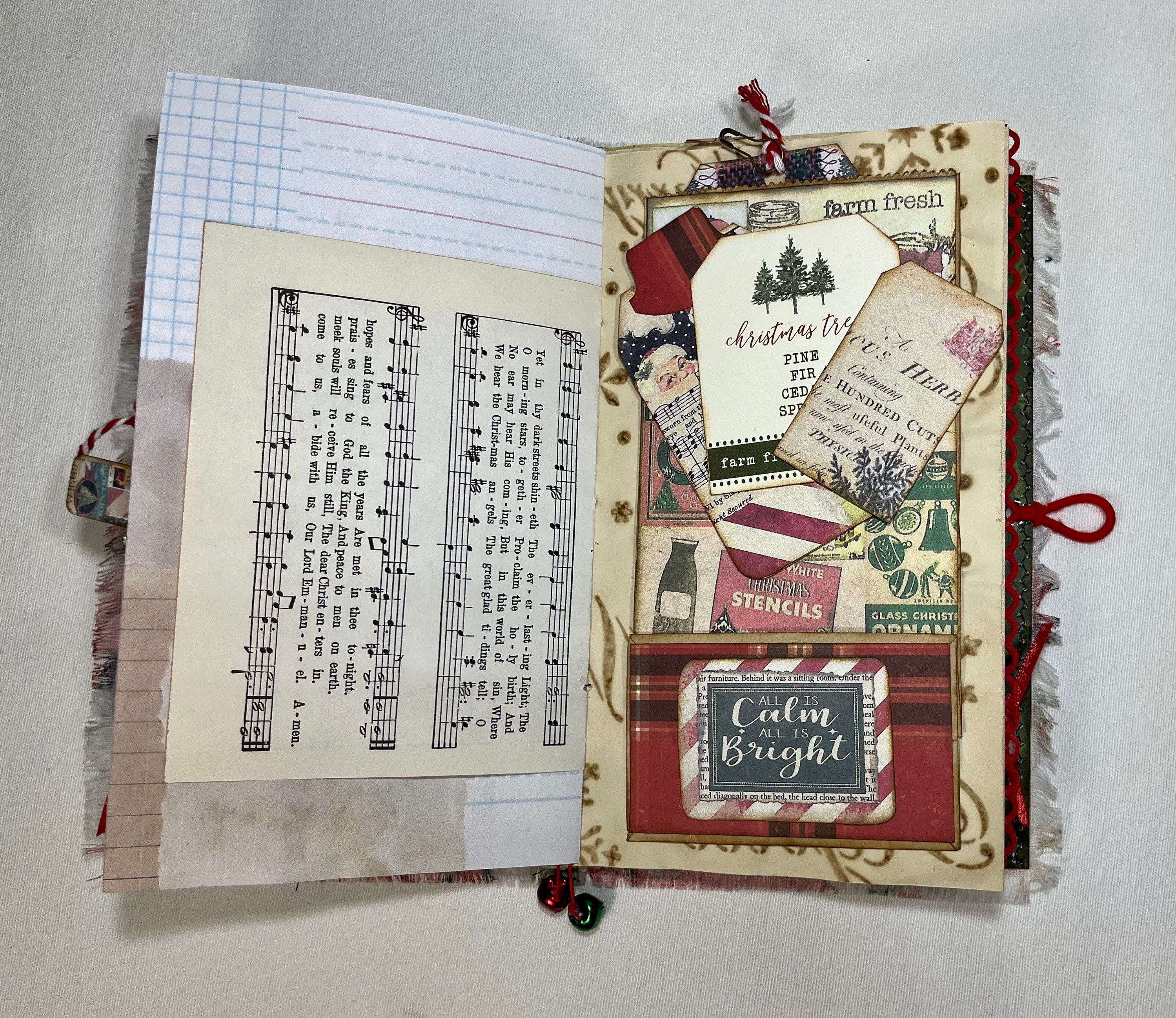 Red Truck Christmas Junk Journal - Etsy