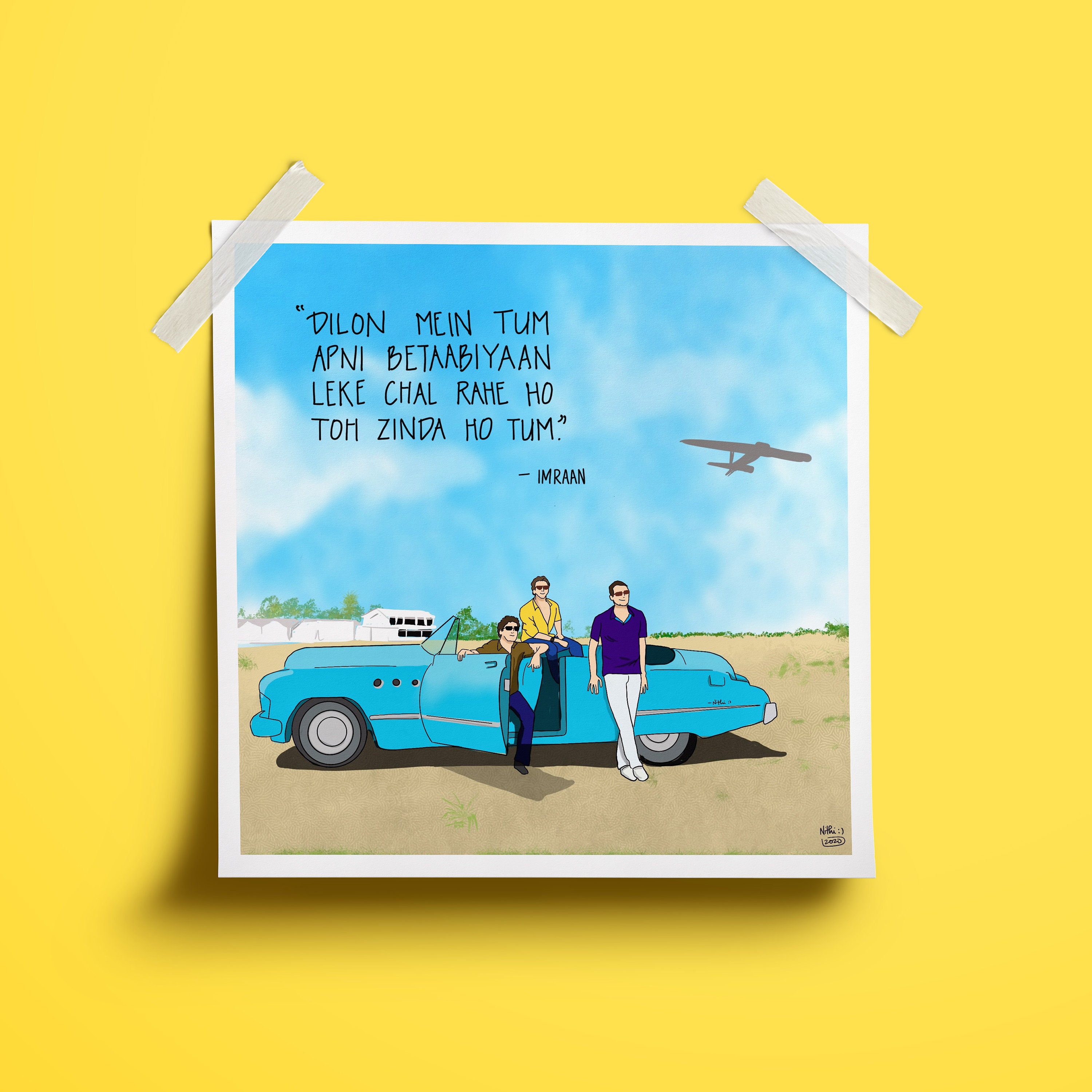 Zindagi Na Milegi Doobara Printable Poster| Bollywood Posters | ZNMD - Etsy