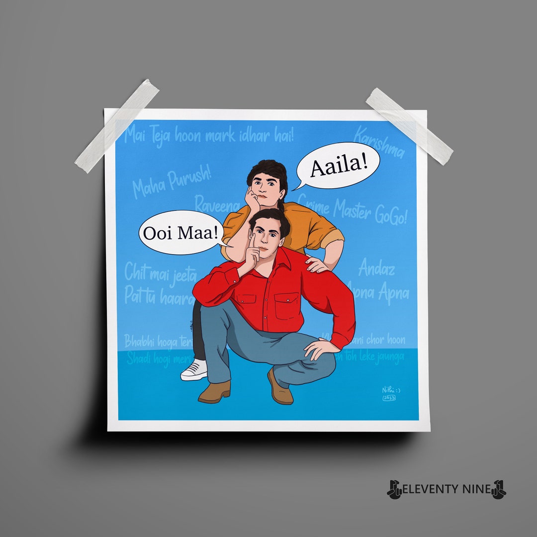 Andaz Apna Apna Printable Poster| Bollywood Posters | Aaila Ooima ...