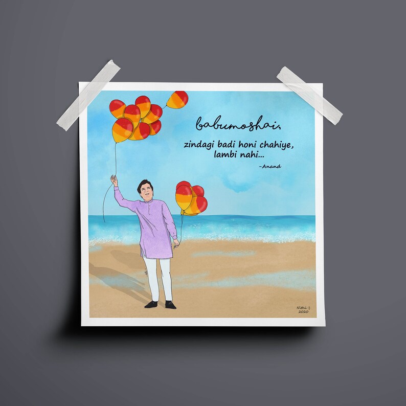 Anand Movie Poster, Bollywood Printable Poster| Indian Cinema| Indian ...