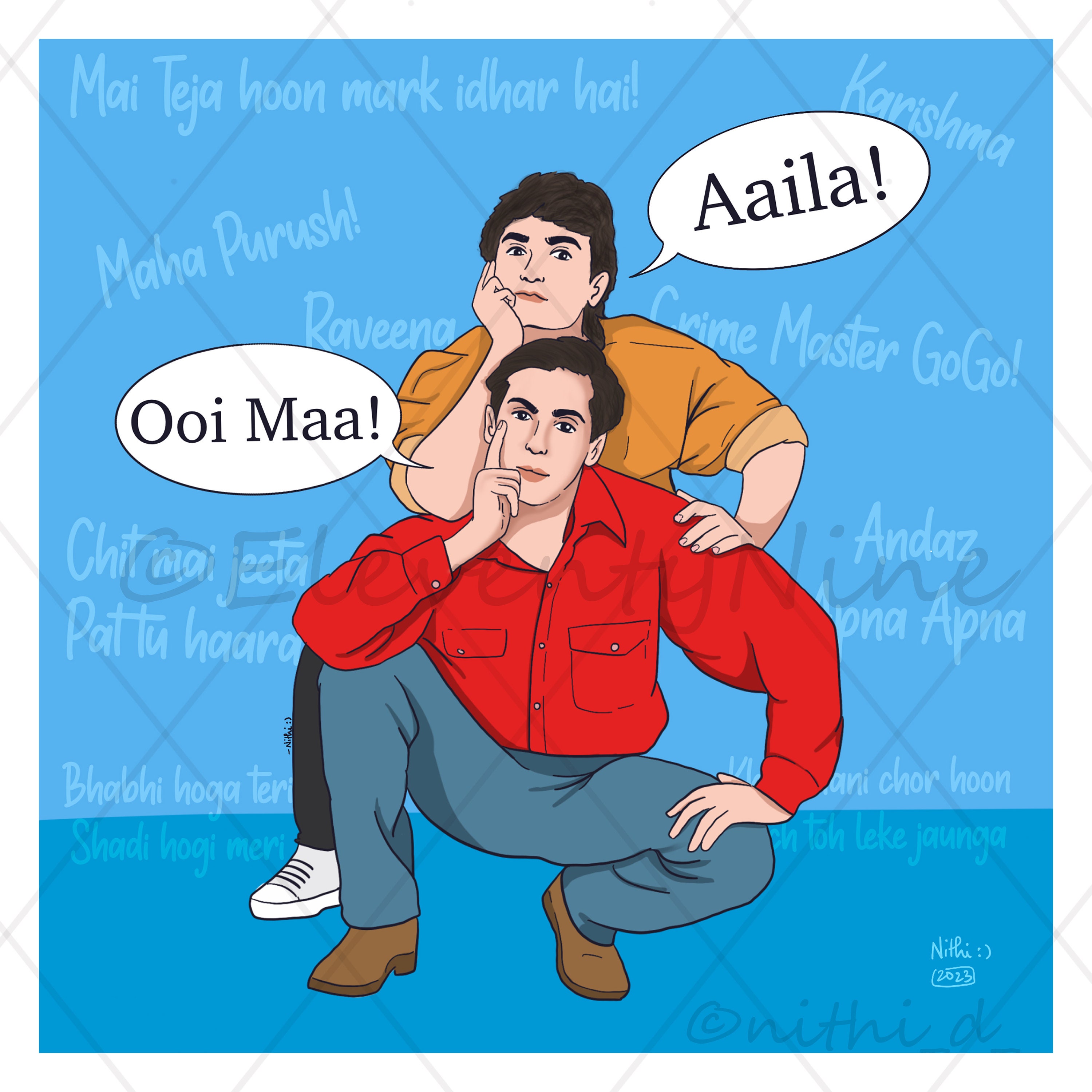 Andaz Apna Apna Printable Poster| Bollywood Posters | Aaila Ooima ...