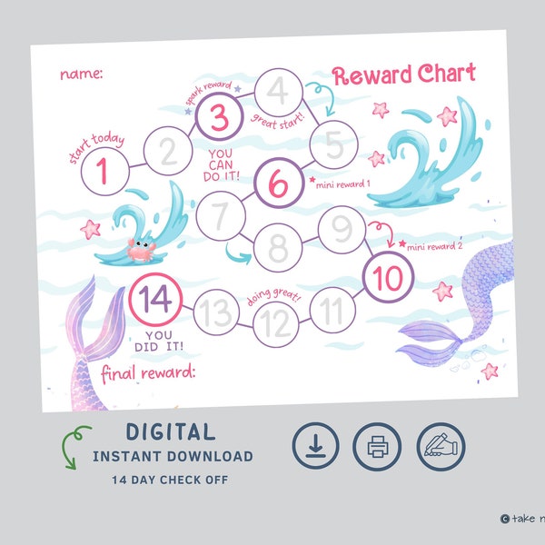 Kids Adhd Reward Chart - Etsy