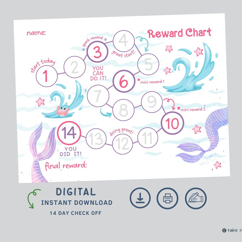 Kids Reward Chart - Etsy