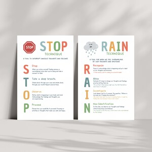 RAIN Technique, STOP Technique, Calming Down Techniques, Social ...