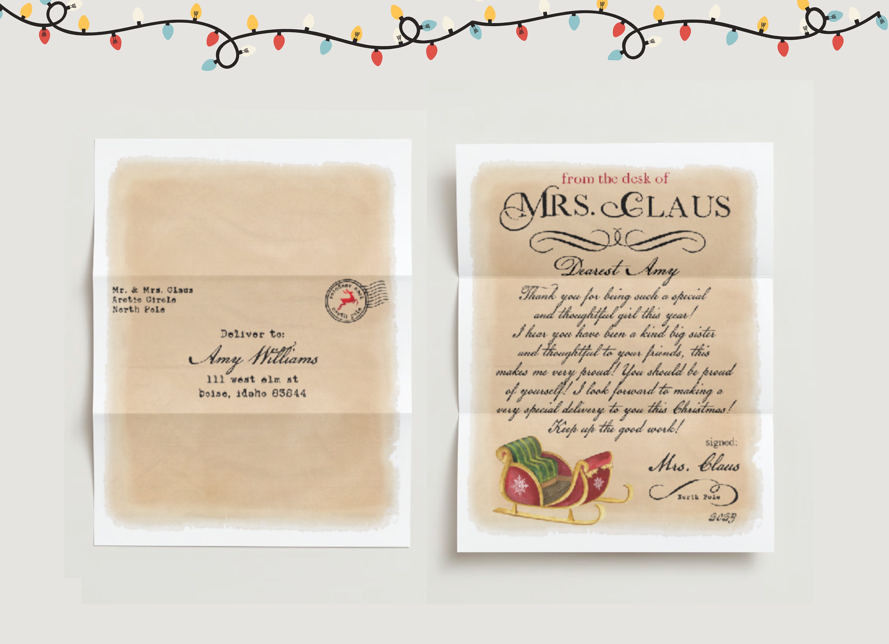 Letter From Mrs Claus, EDITABLE Mrs Claus Letter, Letter From Santa ...