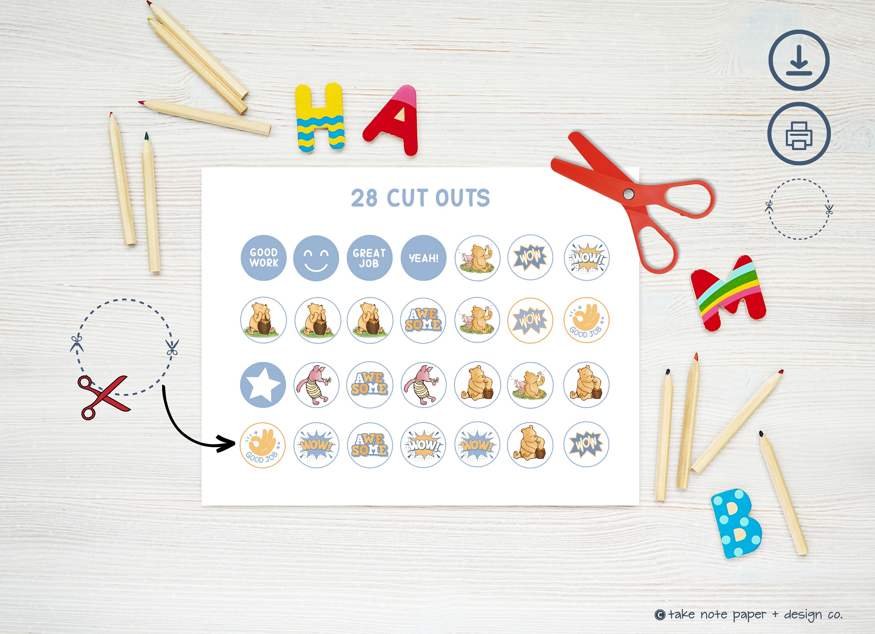 Classic Winnie the Pooh Reward Chart Blue, Sticker Chart, Pooh Potty ...