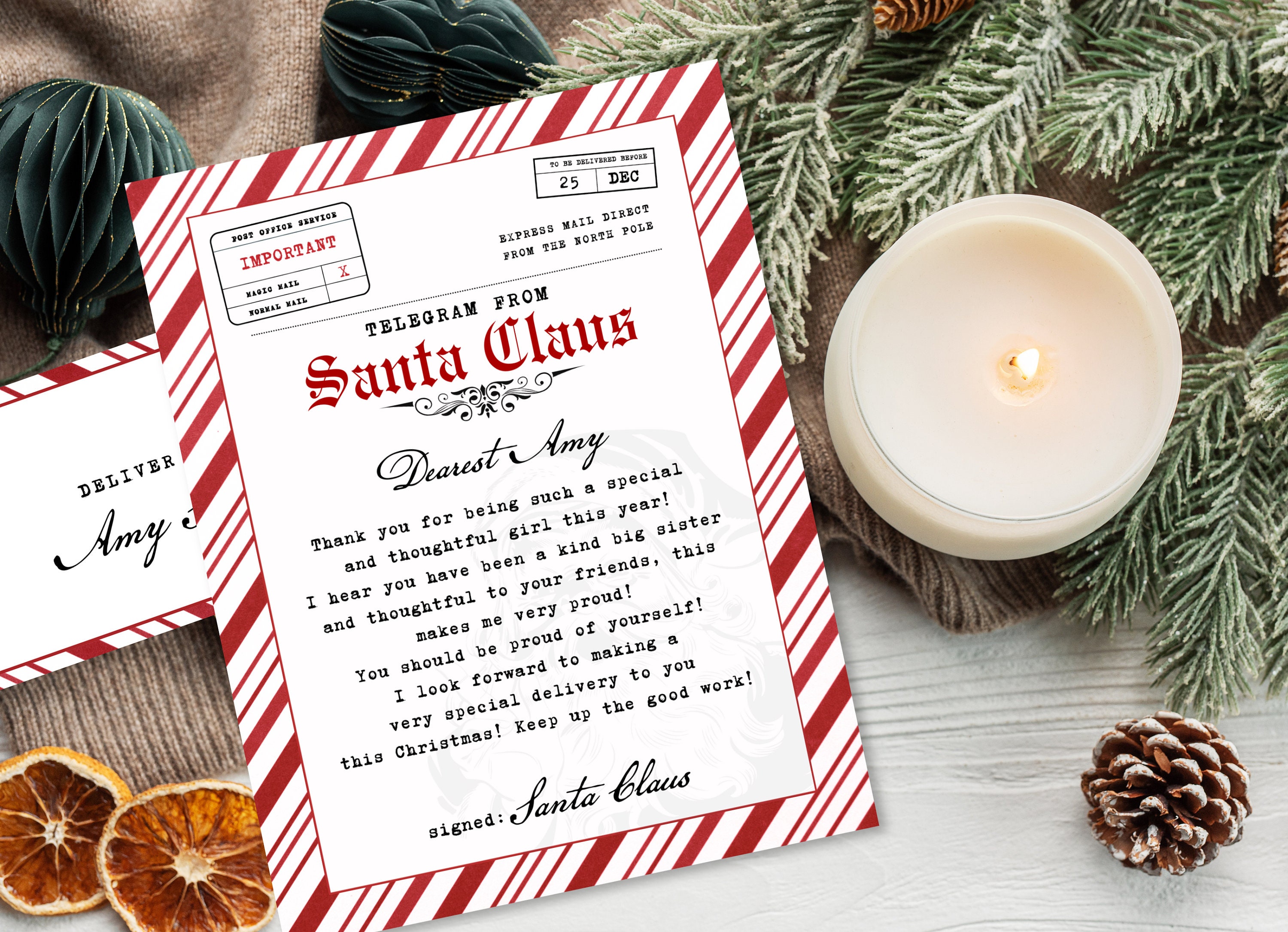 Letter From Santa, Christmas Santa Letter, Printable Letter From Santa ...
