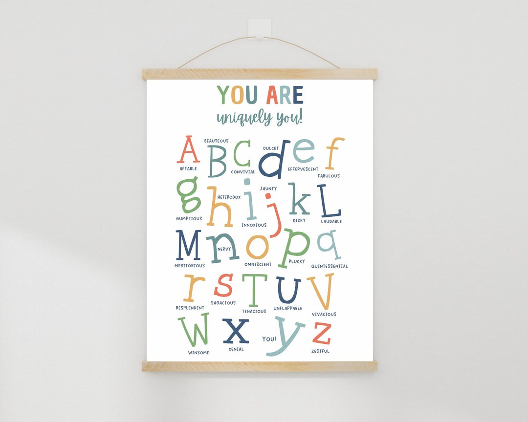 You Are Uniquely You, Alphabet Definitions, Word Challenge, Word Lover ...