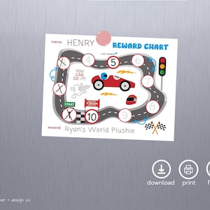 Race Car Reward Chart Printable | Positive Reinforcement Charts | Kids ...