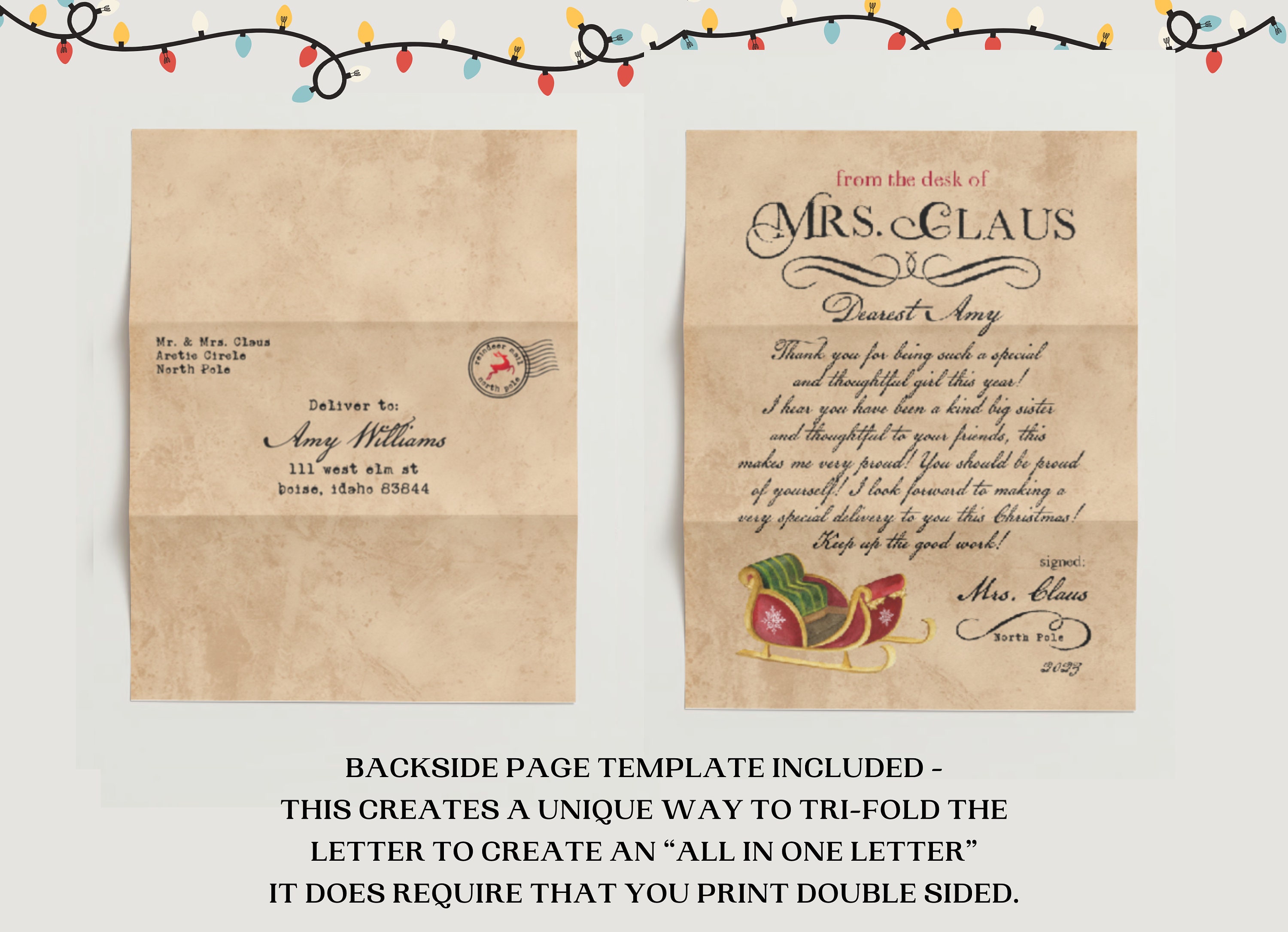 Letter From Mrs Claus, EDITABLE Mrs Claus Letter, Letter From Santa ...