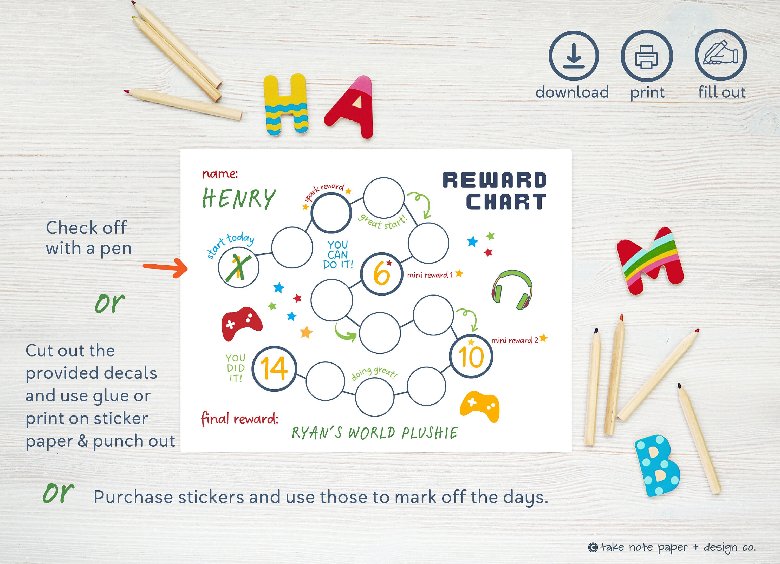 Gamer Reward Chart Printable, Positive Reinforcement Charts for Kids ...