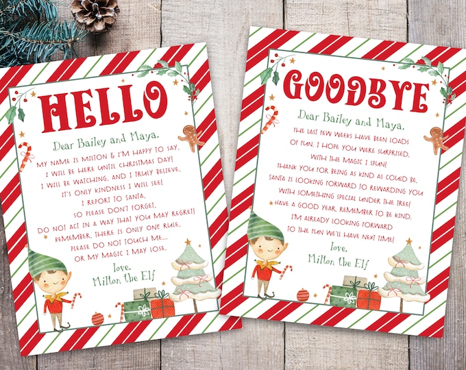 Welcome Back Elf, Hello Elf BUNDLE, Editable Elf Letter, Hello Elf ...
