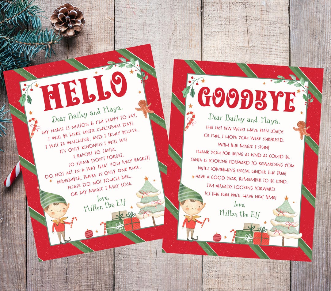 Elf Welcome Back, Elf Letters, Editable Elf Letter, Hello Elf, Goodbye ...