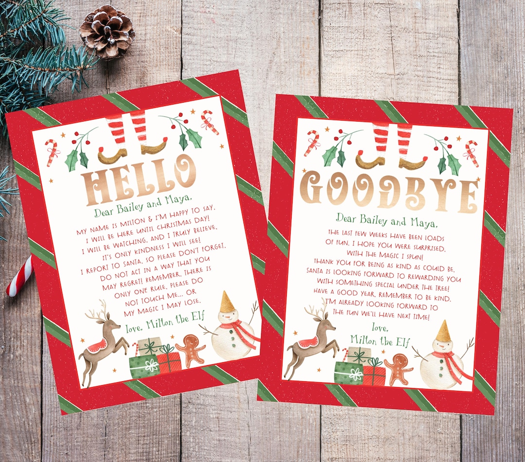 Hello Elf, Welcome Back Elf, Editable Elf Letter, Printable Elf Letter ...