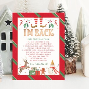Hello Elf, Welcome Back Elf, Editable Elf Letter, Printable Elf Letter ...