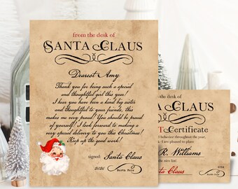 Letter From Santa, Christmas Santa Letter, Editable Santa Letter ...