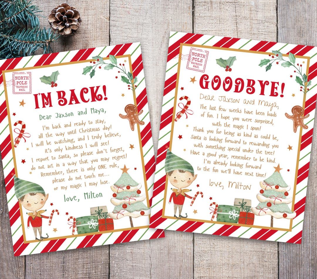 I'm Back Christmas Elf, Hello Christmas Elf, Goodbye Christmas Elf ...