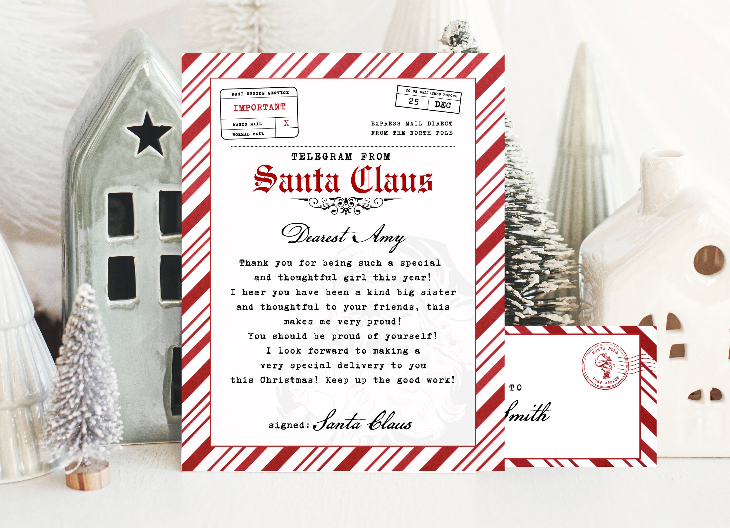 Letter From Santa, Christmas Santa Letter, Printable Letter From Santa ...