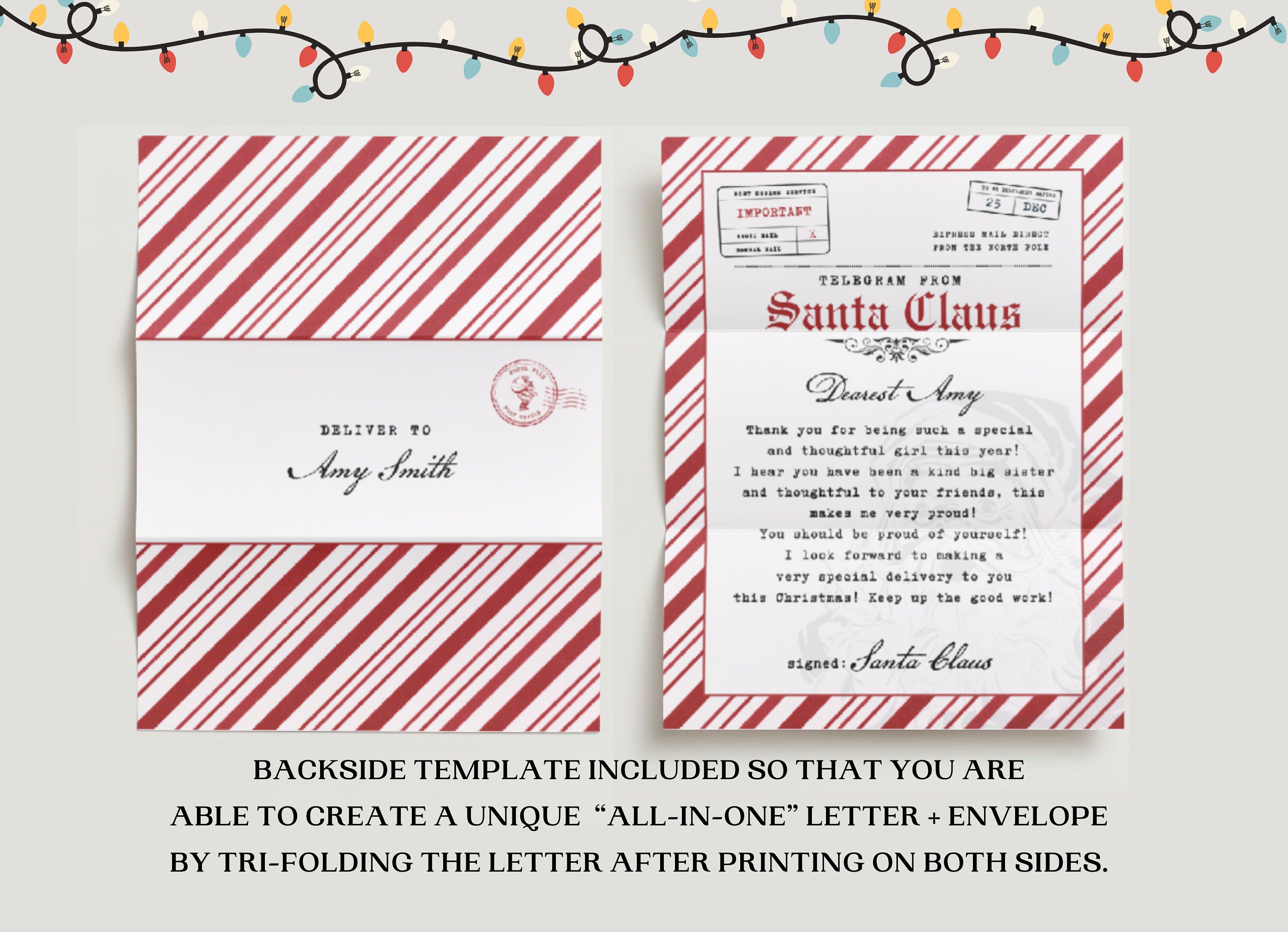 Letter From Santa, Christmas Santa Letter, Printable Letter From Santa ...