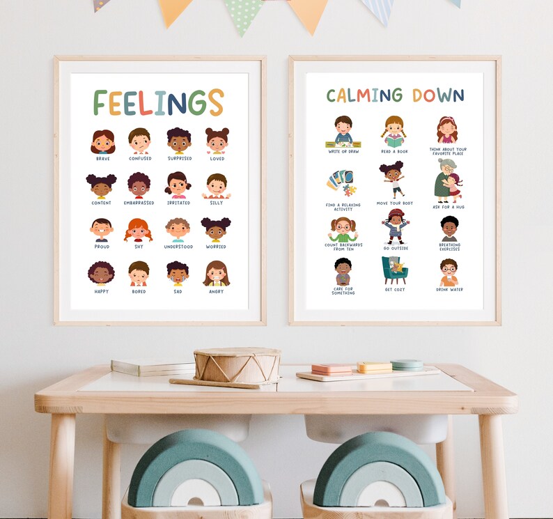 Feelings and Calming Down Printable, Social Emotional Learning, Healthy ...