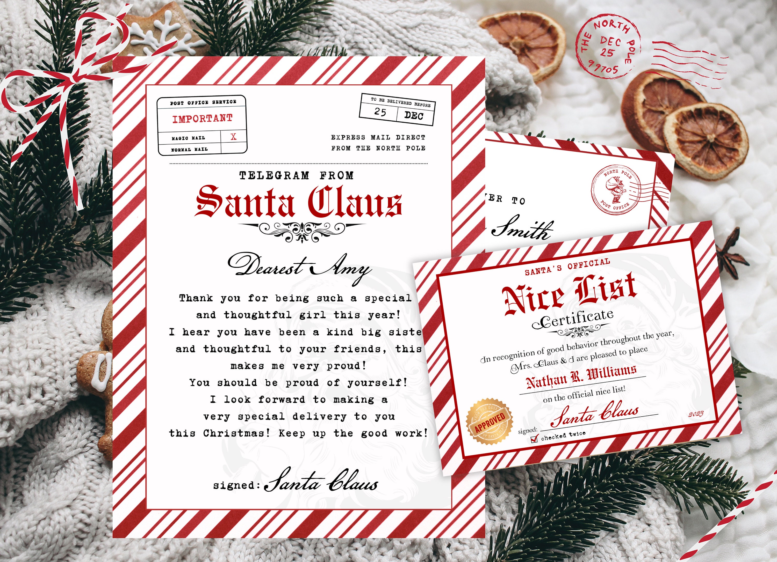 Letter From Santa, Christmas Santa Letter, Printable Letter From Santa ...