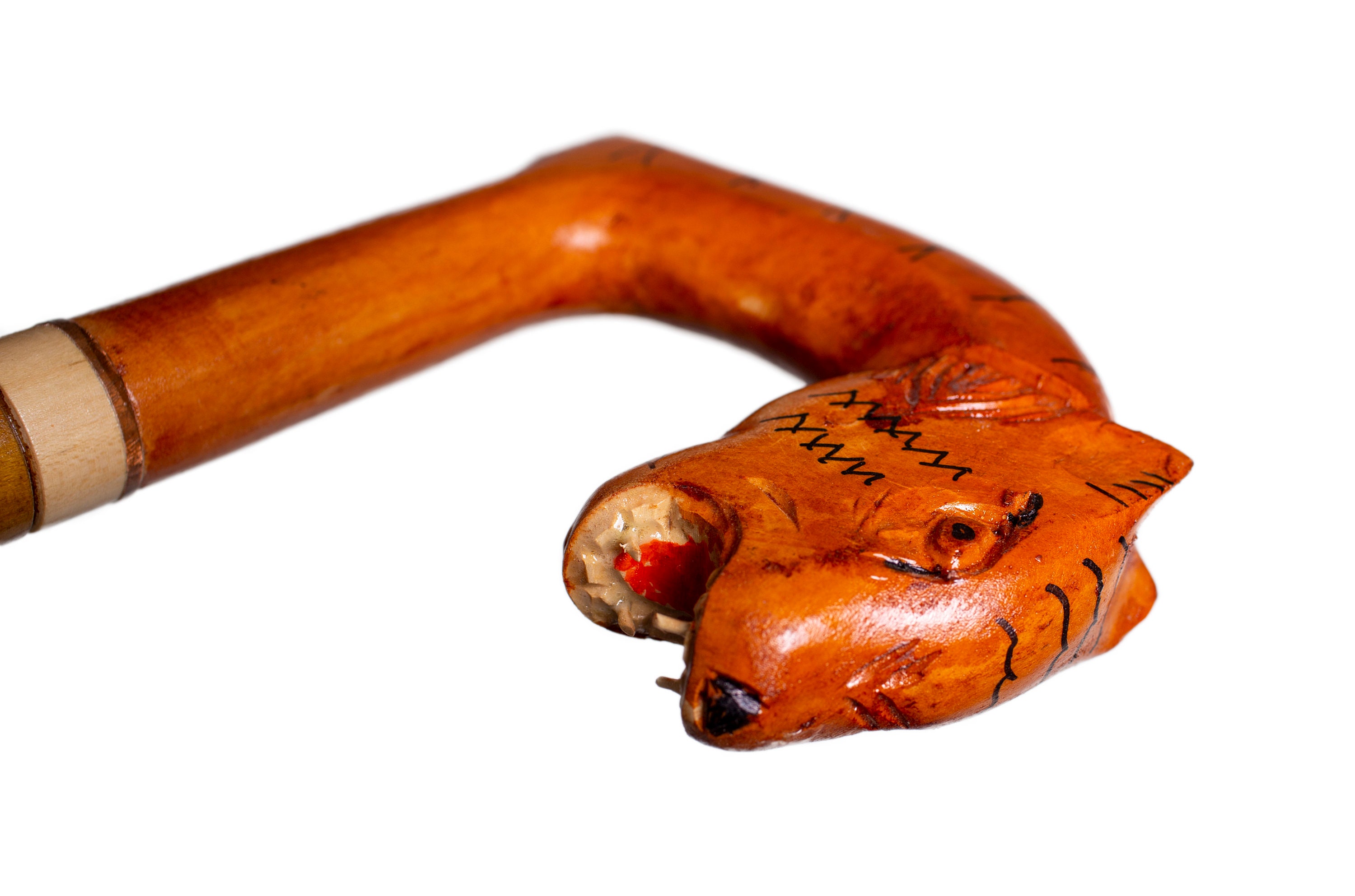 Tiger Walking Stick. Hand-carved Cane From Ecological Wood - Etsy
