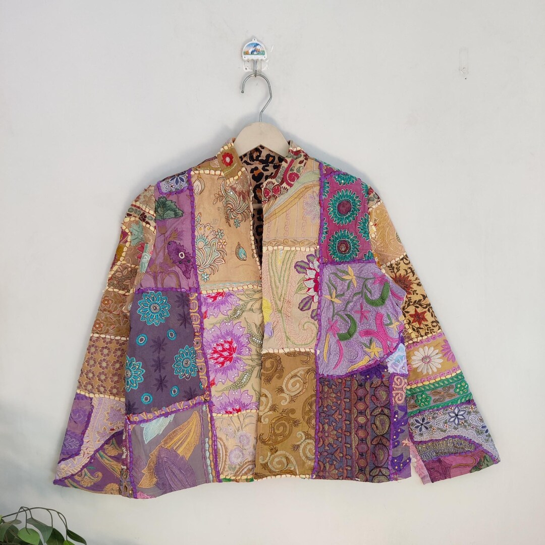 Handmade Patchwork Jacket, Vintage Hand Embroidery Jacket - New ...