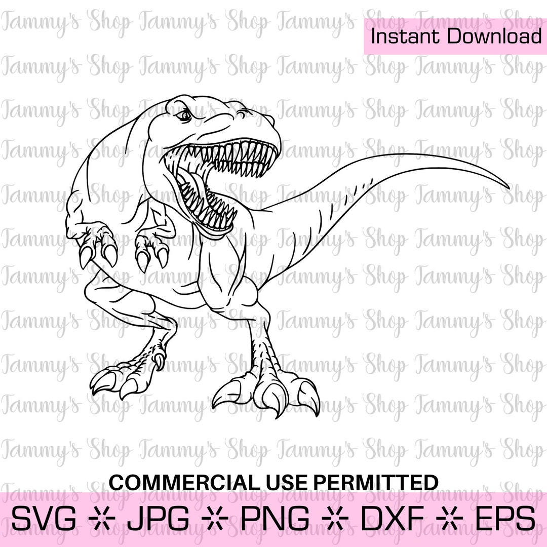 T-rex Tyrannosaurus Rex Cut File: SVG, Cricut, Clipart (digital ...
