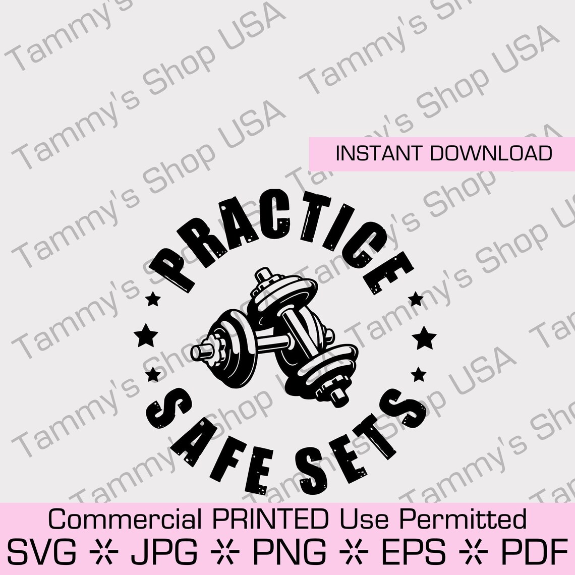 Practice Safe Sets Weightlifting SVG Clipart (digital Download) - Etsy