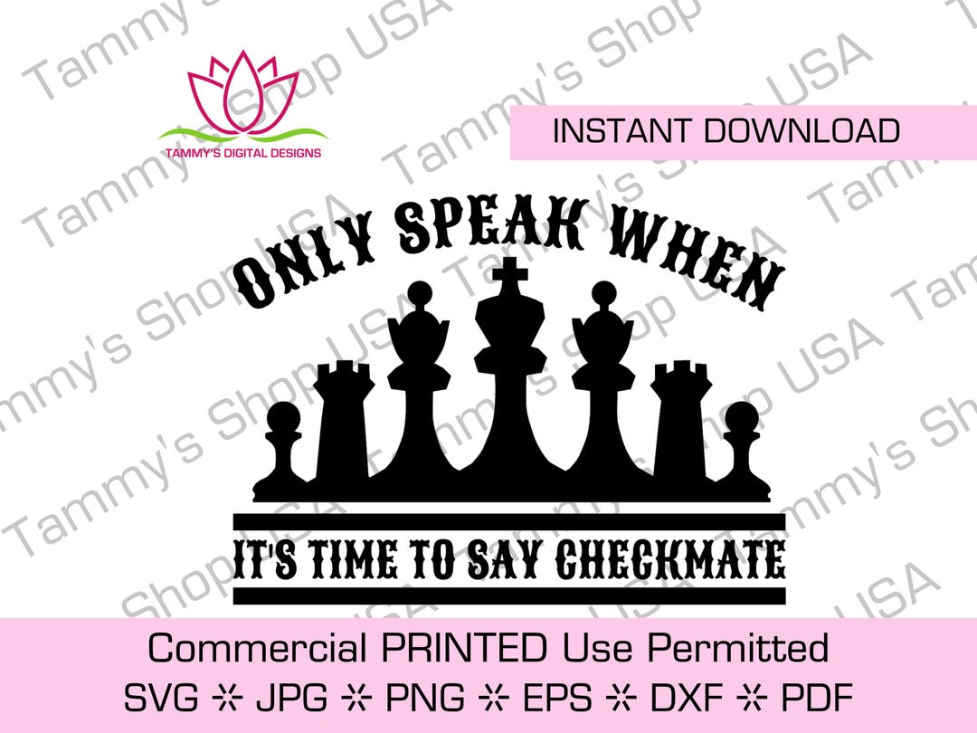Checkmate Chess SVG: Funny Sarcastic Design (digital Download) - Etsy