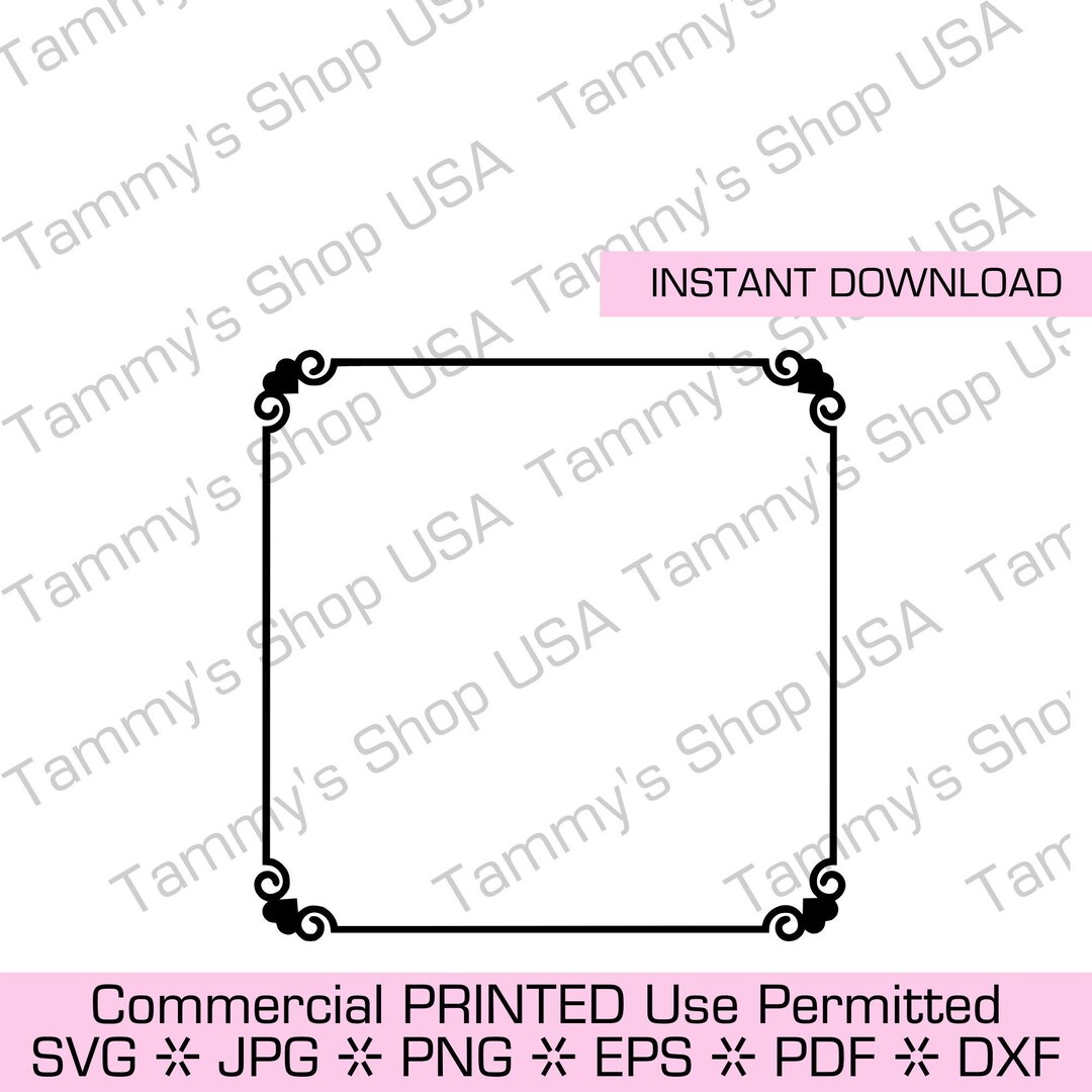 Heart Frame | Commercial Use Permitted, Downloadable File, Cut File ...