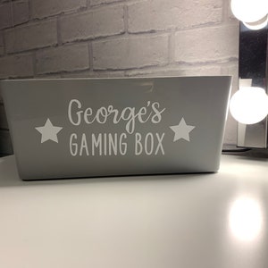 Personalised Gaming Plastic Storage Box Holder Caddy - Etsy