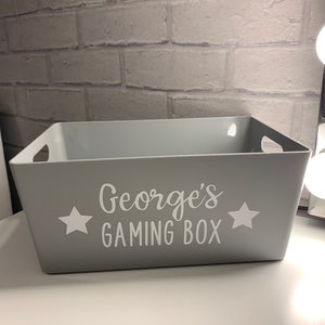Personalised Gaming Plastic Storage Box Holder Caddy - Etsy