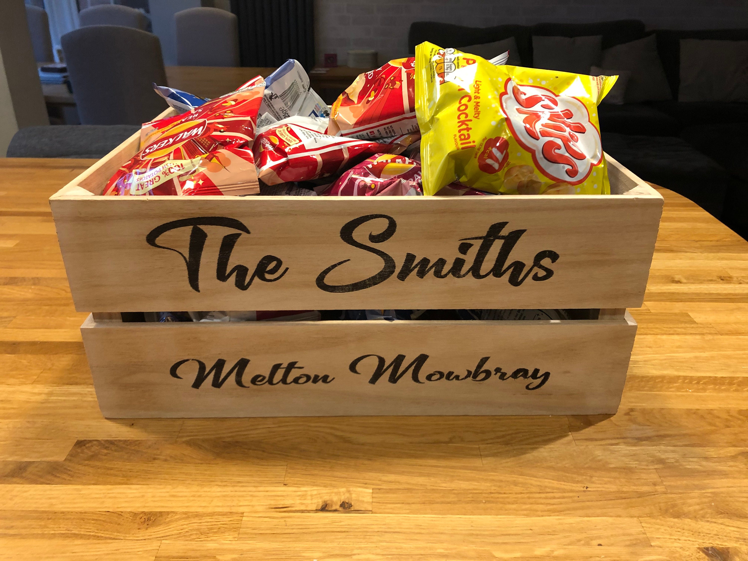 Personalised Wooden Crate Perfect new home gift or present | Etsy