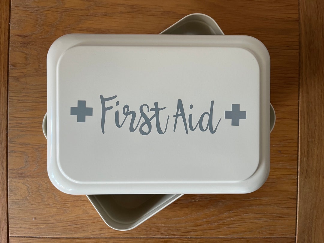 First Aid Medical Storage Tin Container Box Canister - Etsy UK