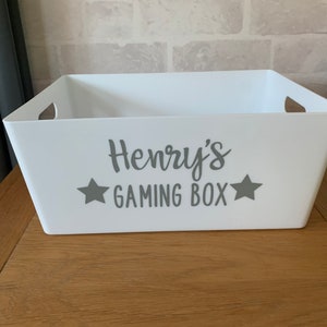 Personalised Gaming Plastic Storage Box Holder Caddy - Etsy