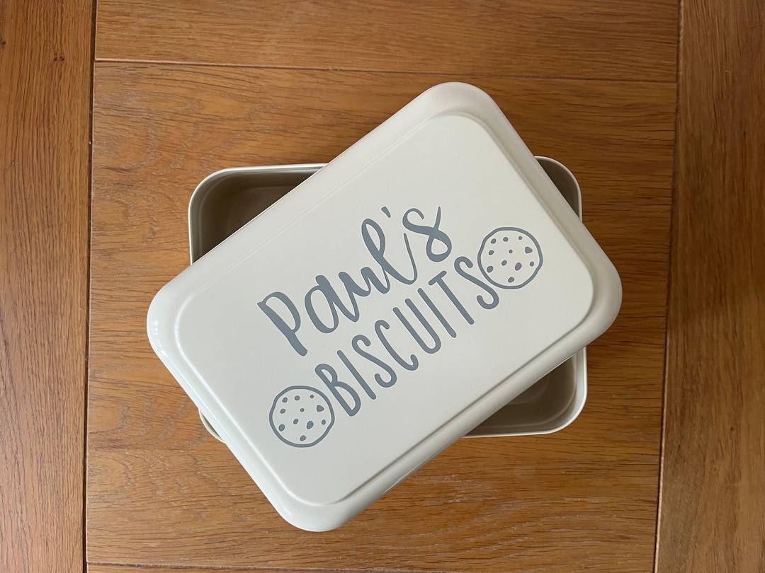 Personalised Biscuit Tin Barrel Food Storage - Etsy UK
