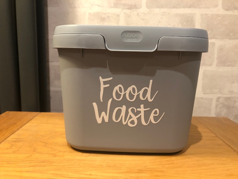 Recylced Grey Food Waste Compost Kitchen Caddy Storage Tub - Etsy UK