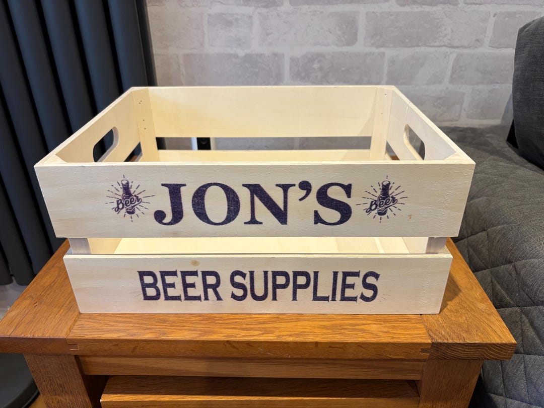 Personalised Beer Crate Gift for Dad Husband Grandad Present Advent ...
