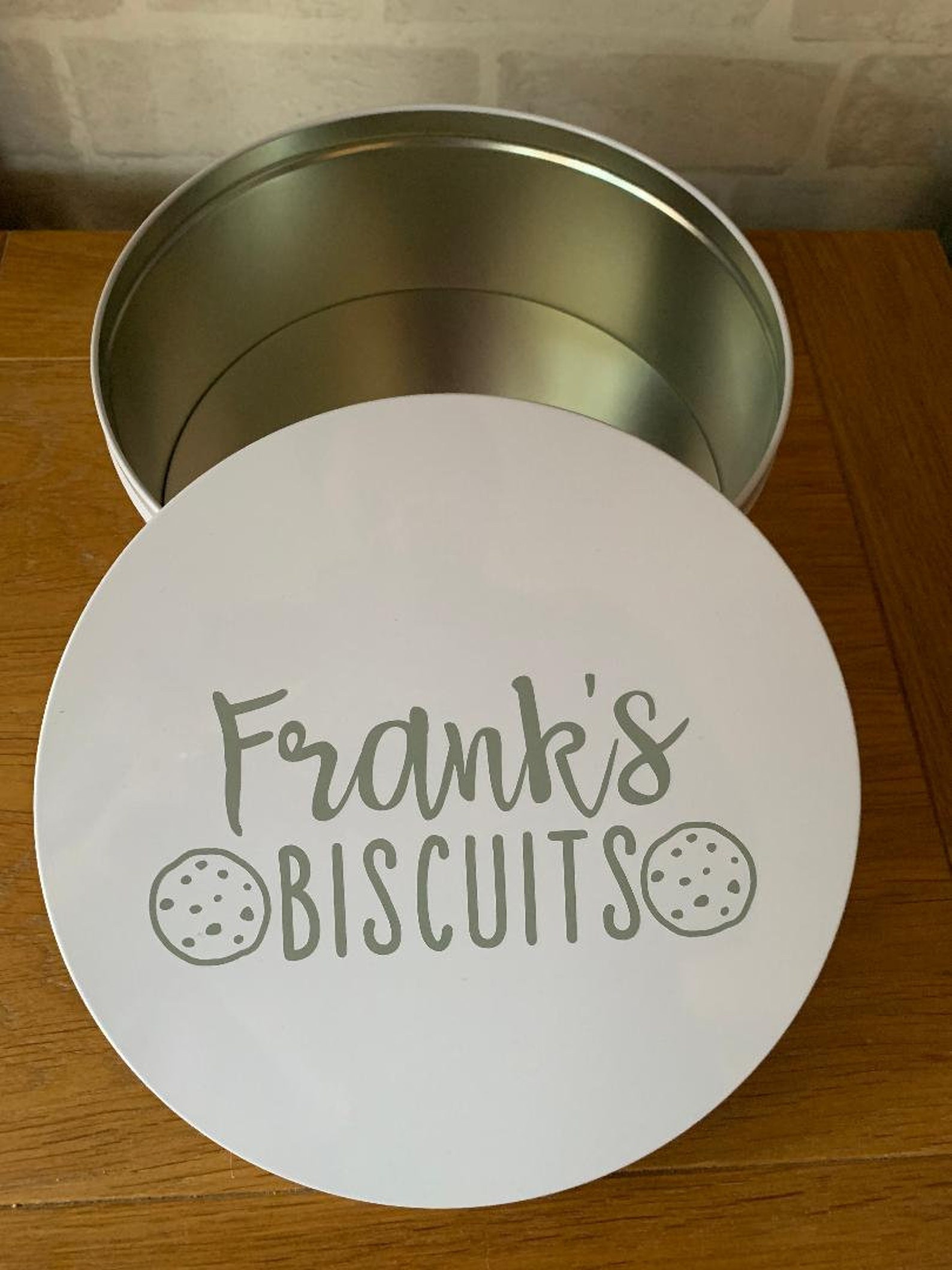 Personalised Biscuit Tin Barrel Food Storage - Etsy UK