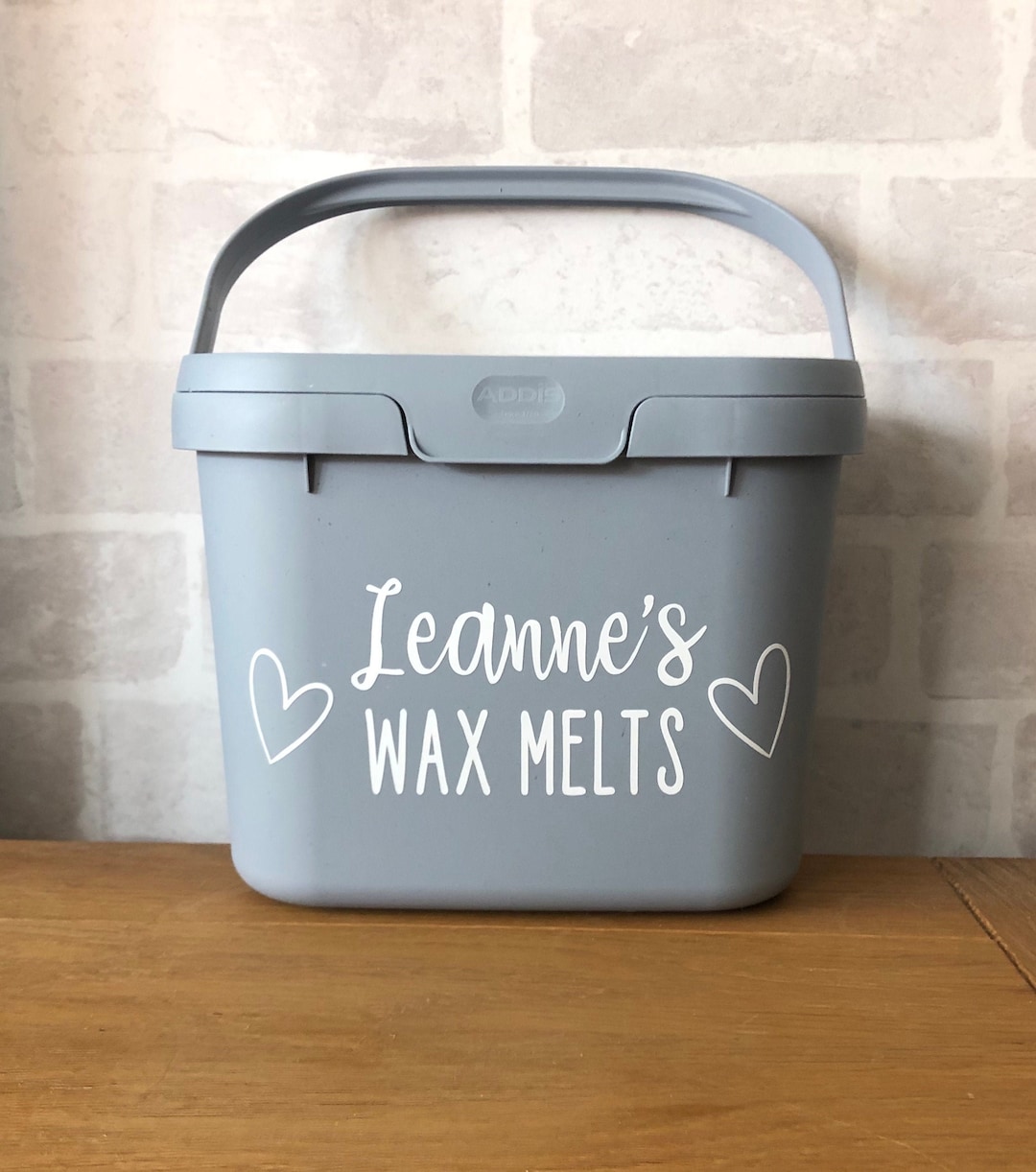 Customised Personalised Grey Caddy Wax Melt Storage Box Tub - Etsy UK