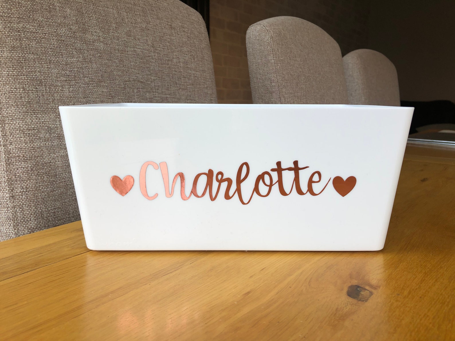 Personalised Plastic Storage Box Caddy - Etsy