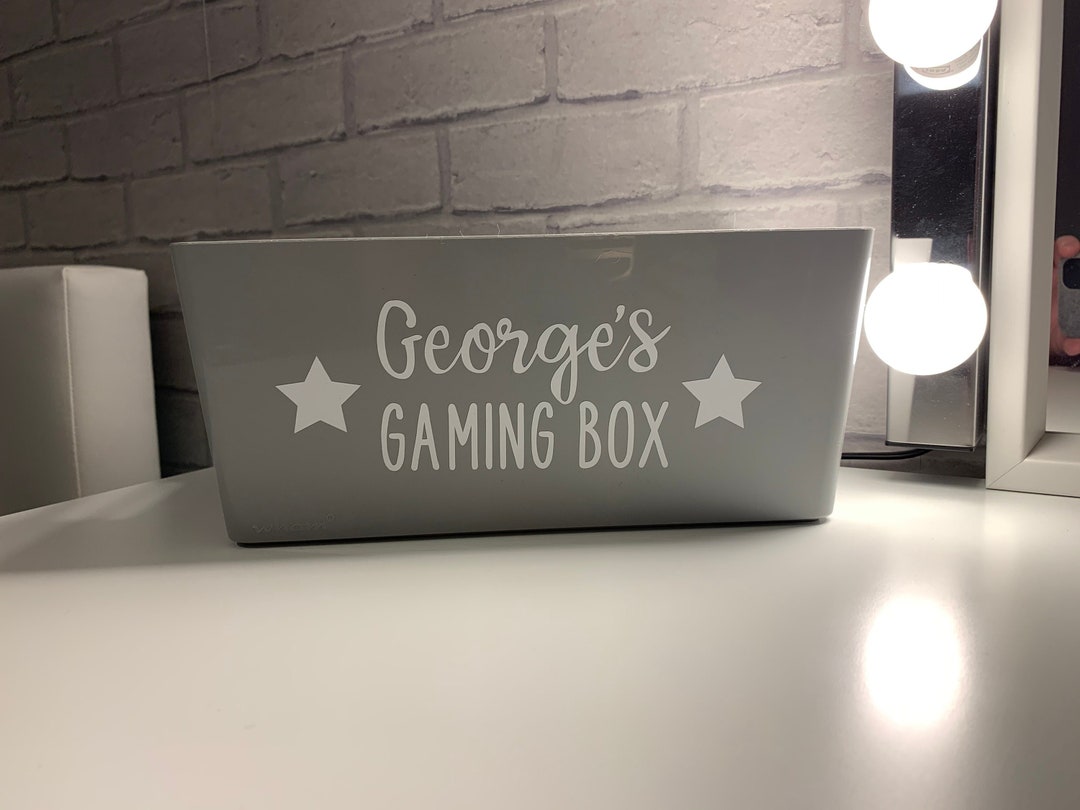 Personalised Gaming Plastic Storage Box Holder Caddy - Etsy