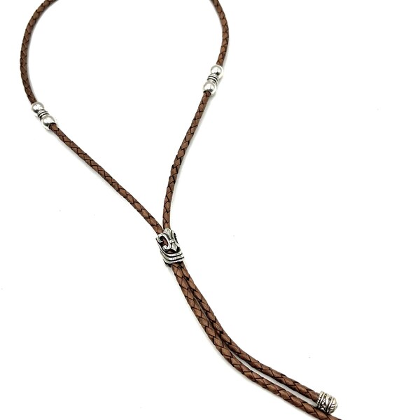 Leather Lariat - Etsy