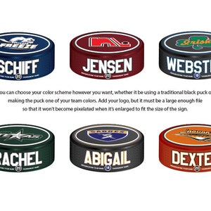 DIGITAL FILE - Custom Sports Tournament Sign - Hockey - Puck - Hockey ...