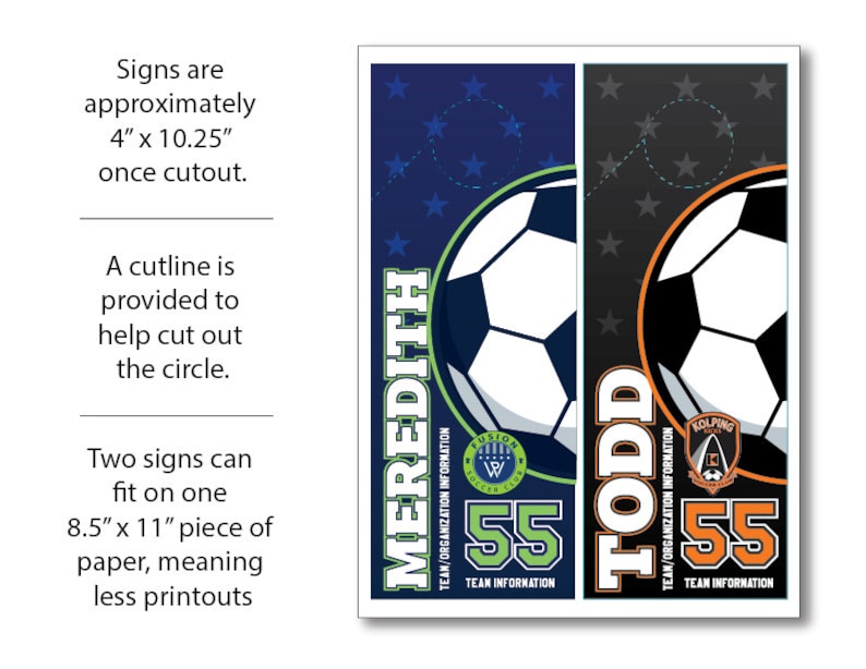 DIGITAL FILE - Custom Sports Tournament Sign - Soccer - Door Hanger ...